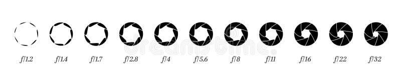 Camera diaphragm values. stock vector. Illustration of film - 179823055