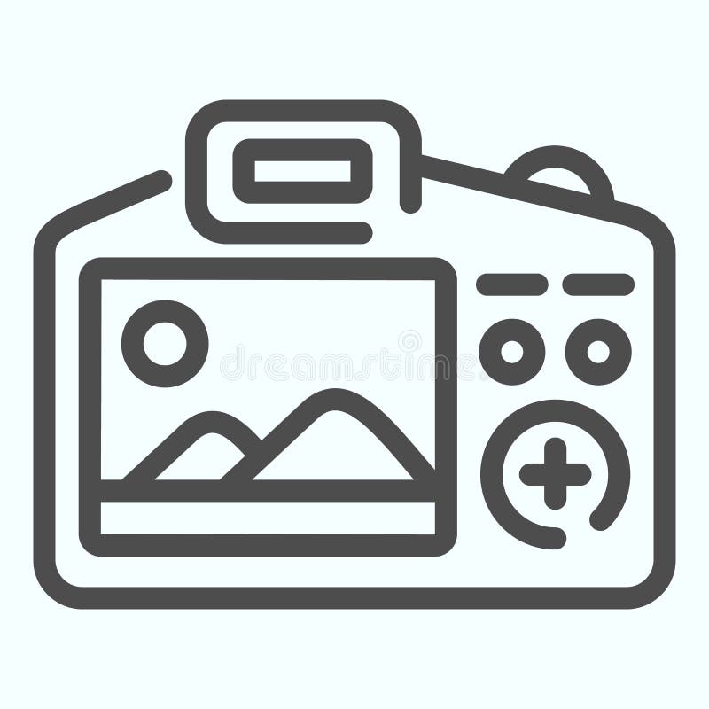Camera Display Line Icon. Display of Camera Vector Illustration ...