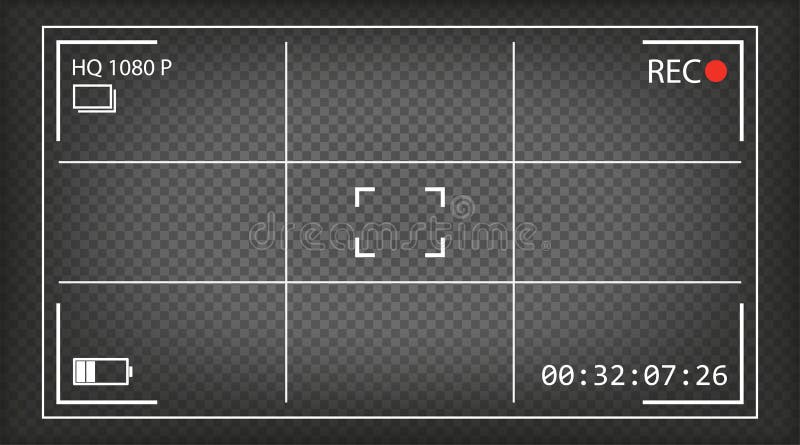Camera Display Vector Movie Illustration on Transparent Bacground Stock ...