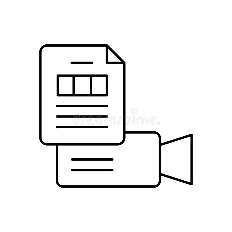 Camera, Document Icon. Simple Line, Outline Vector Elements of ...