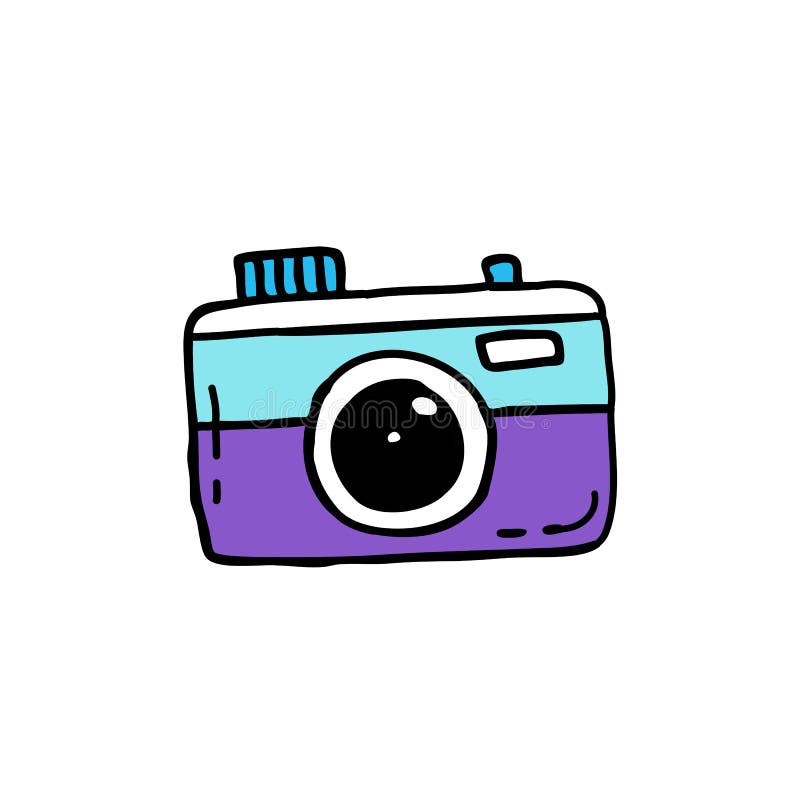 Camera Doodle Sketch Icons Set Stock Vector - Illustration of ...