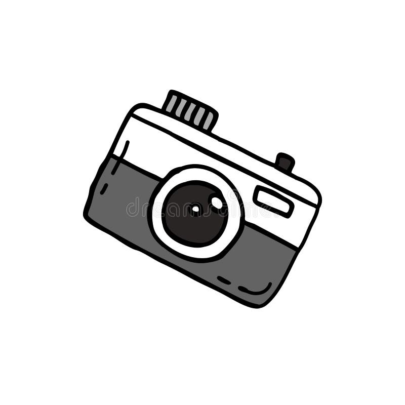 Camera doodle icon stock illustration. Illustration of equipment ...
