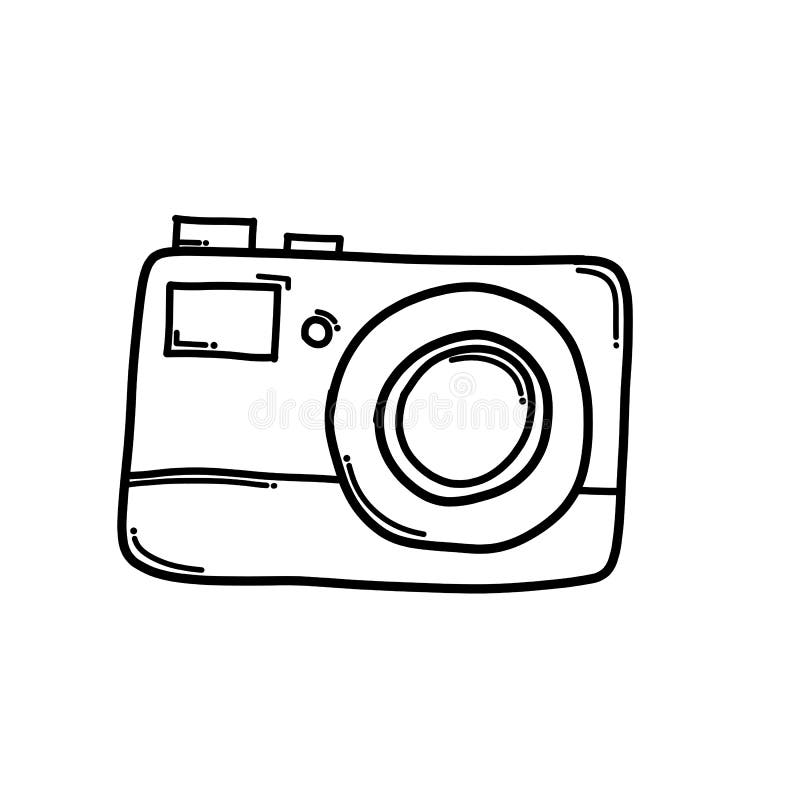 Camera Doodle Vector Icon. Drawing Sketch Illustration Hand Drawn ...