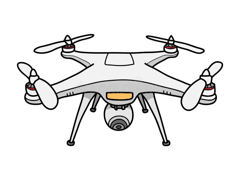 Camera Drone stock vector. Illustration of hand, security - 85522302