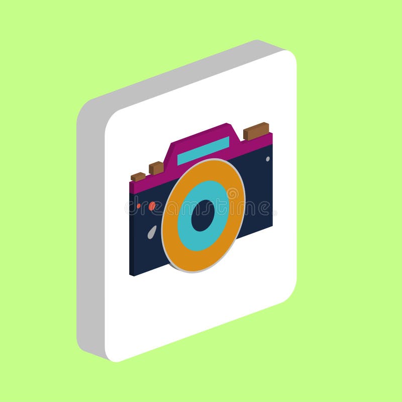 Camera DSLR Computer Symbol Stock Vector - Illustration of isometric ...