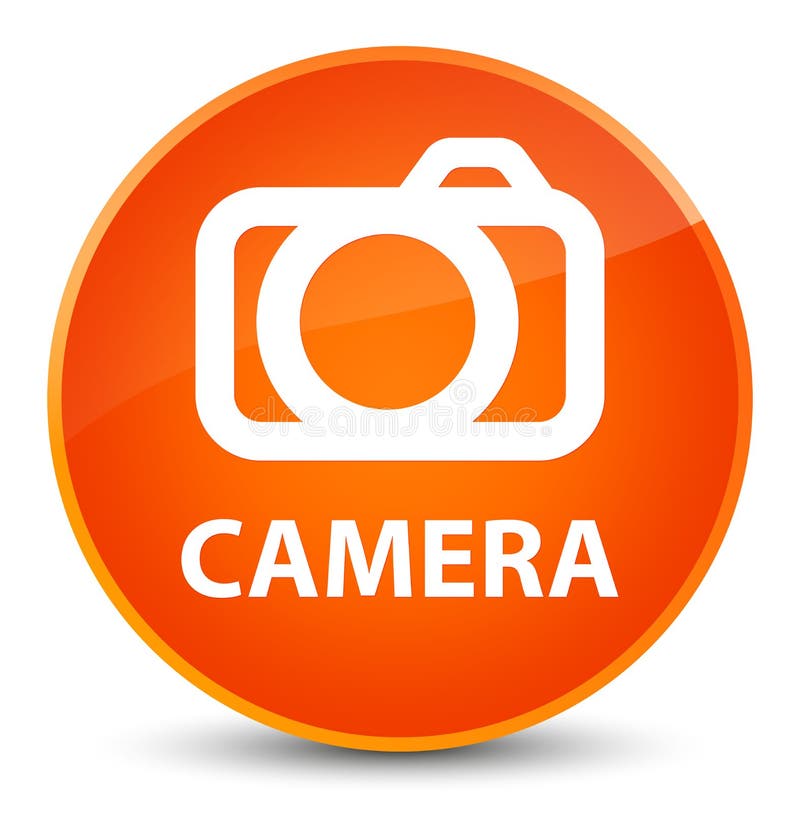 Camera Elegant Orange Round Button Stock Illustration - Illustration of ...