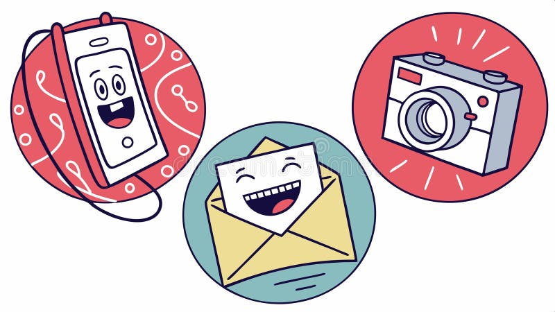 Camera, Envelope, Speech Bubble, Social Media Communication Connection ...