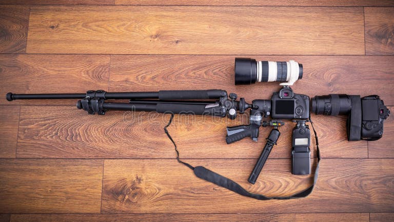 Camera Equipment in the Shape of Machine Gun Stock Image - Image of ...