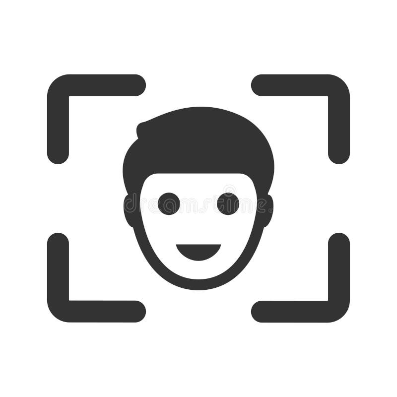 Camera face detection icon stock vector. Illustration of detection ...