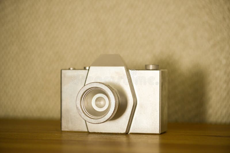 Camera Figure Trophy Made from Silver Metal Stock Image - Image of ...