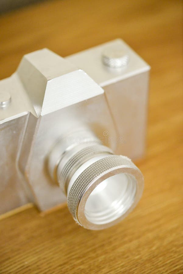 Camera Figure Trophy Made from Silver Metal Stock Photo - Image of ...