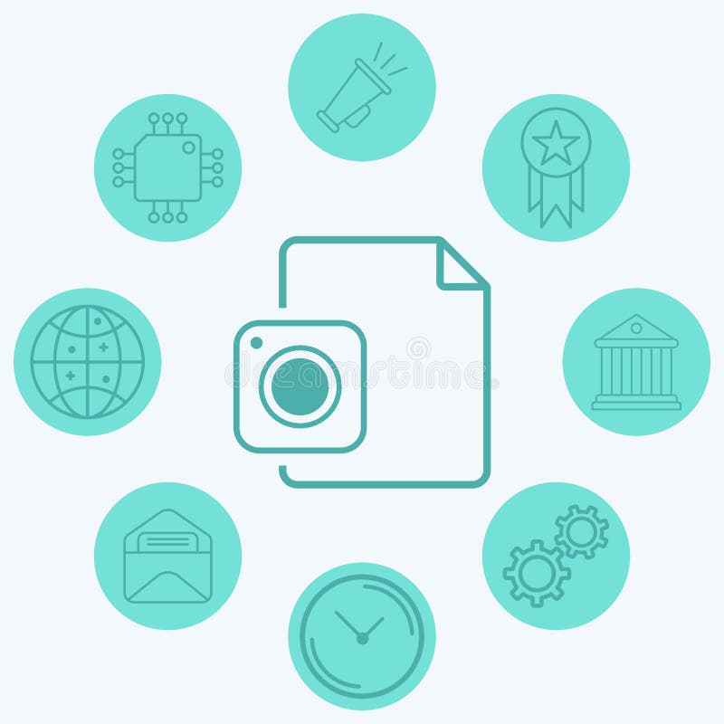 Camera File Vector Icon Sign Symbol Stock Illustration - Illustration ...