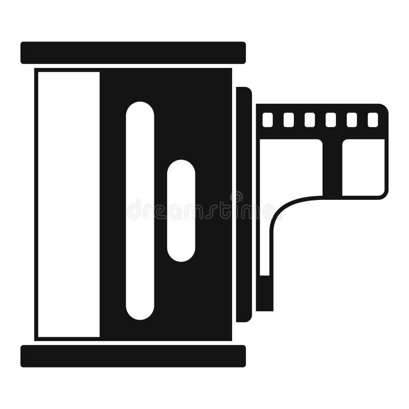 Camera Film Icon, Simple Style Stock Vector - Illustration of business ...