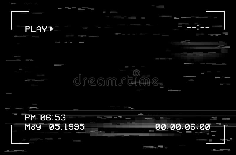 Glitch Camera Effect. Retro VHS Background. Old Video Template. No ... Glitch Camera Effect. Retro VHS Background. Old Video Template. No ...