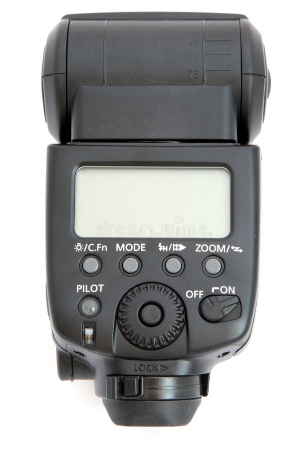 Camera flash stock image. Image of reflector, flashgun - 23385901