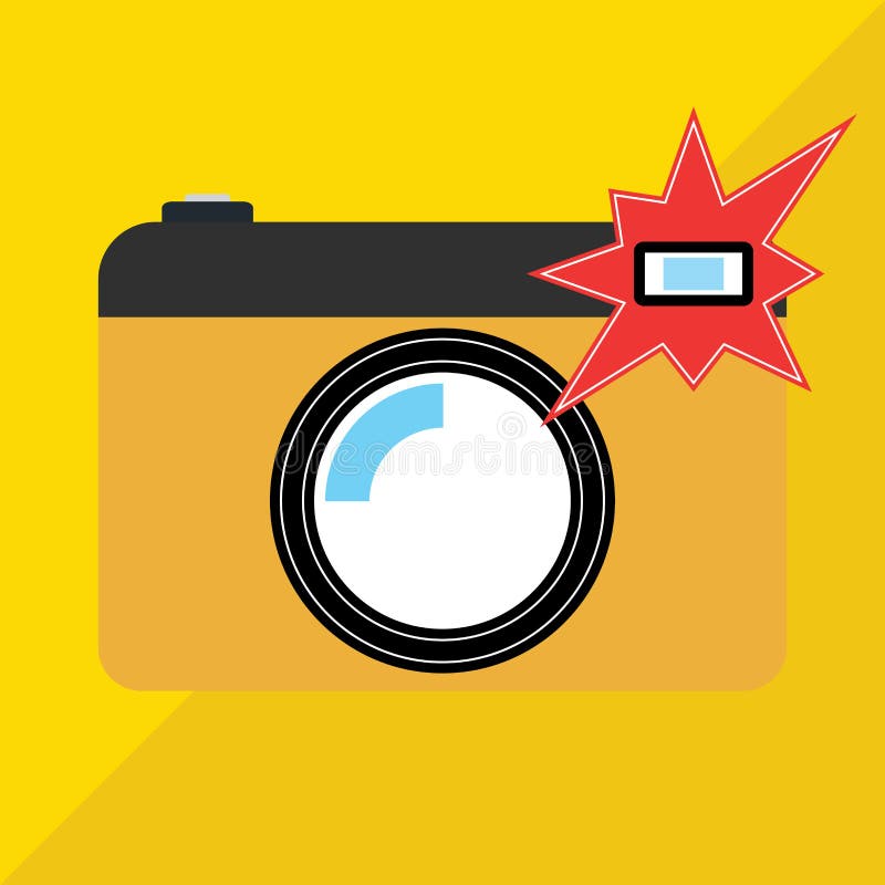 Camera Flash Active Vector stock vector. Illustration of sign - 67248021