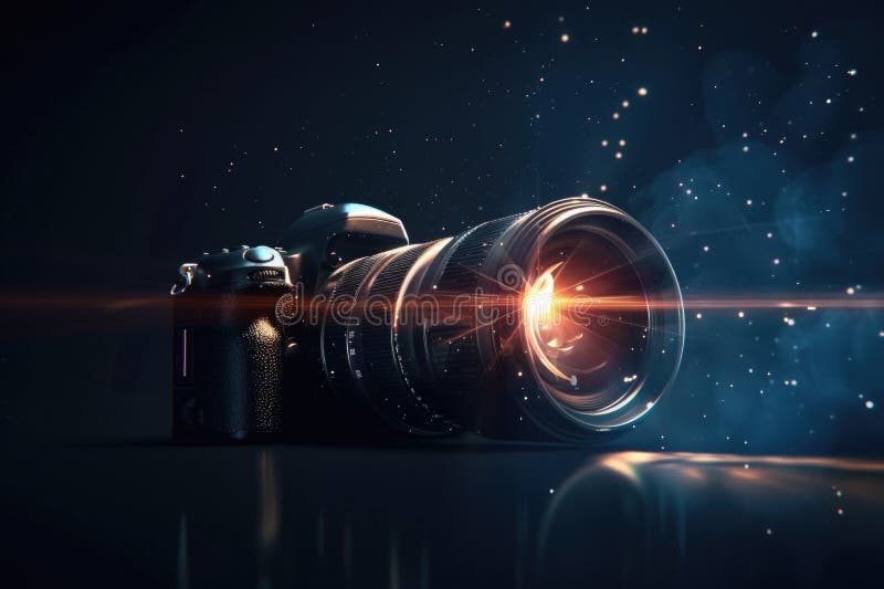 A Camera with a Flash Extending from the Body, Suitable for Use in Low ...