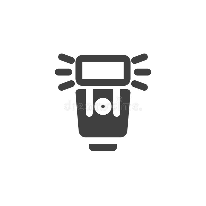 Camera flash vector icon stock vector. Illustration of symbol - 197538096