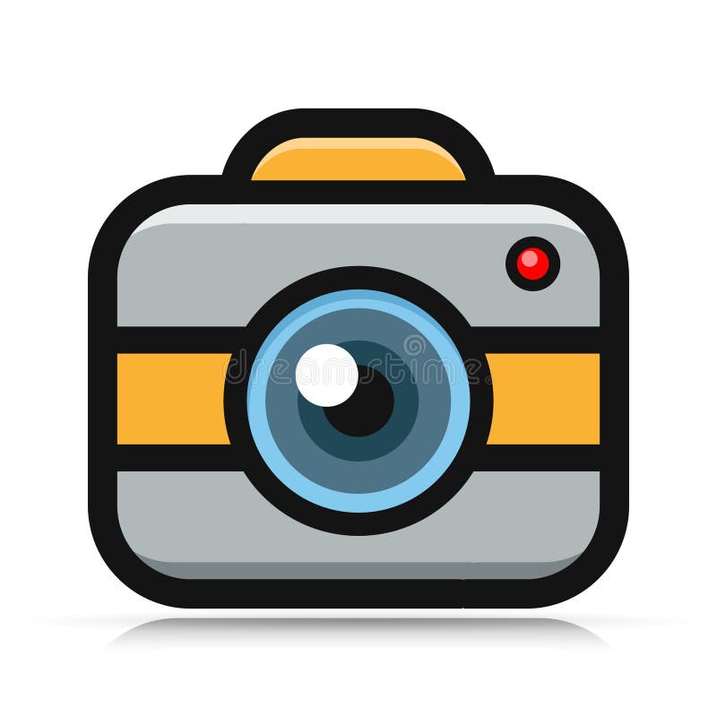 Camera Flat Design Isolated Cartoon Stock Vector - Illustration of ...
