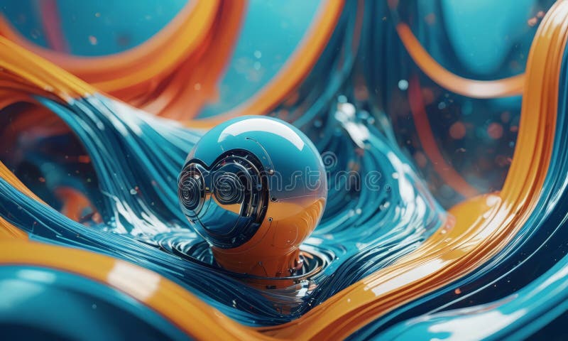 Camera is Floating in Pool Water Stock Illustration - Illustration of ...
