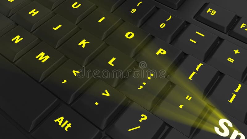 Focus on the Yellow Glowing Spend Button Stock Video - Video of black ...