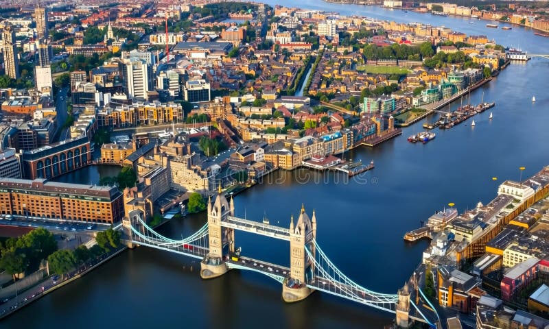 London, Sunset. City of London View Business and Banking Aria Stock ...