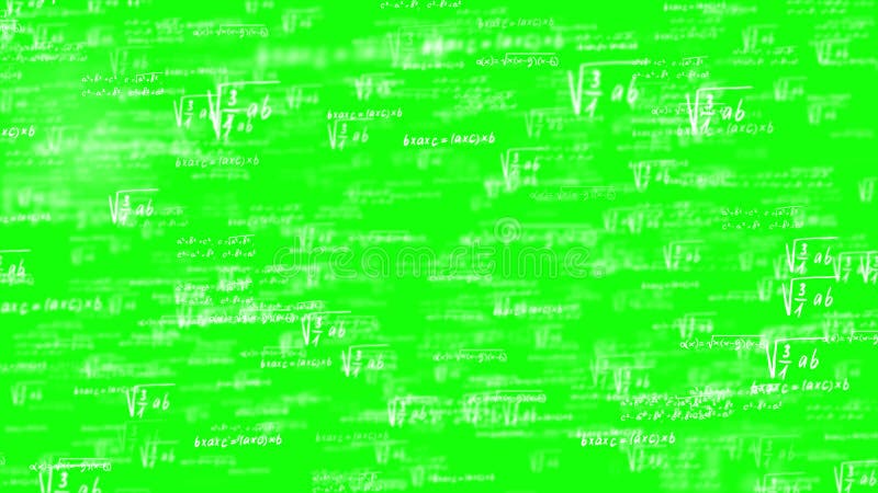 Camera Flying through Math Formulas Green Screen Loop Animation Background. Stock Video - Video ...