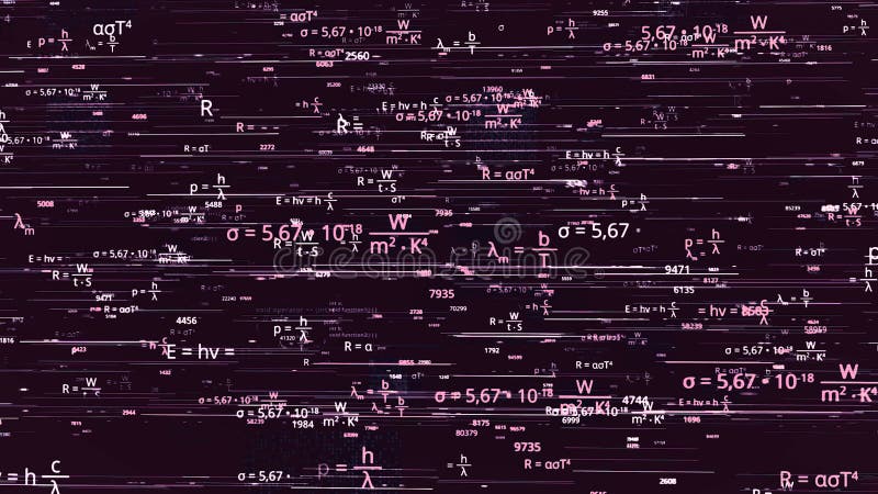 Camera Flying through Mathematical Equations and Formulas. Animation ...