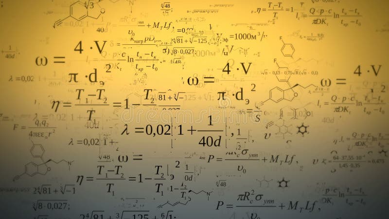 Camera Flying through Mathematical Equations and Formulas Stock Video ...