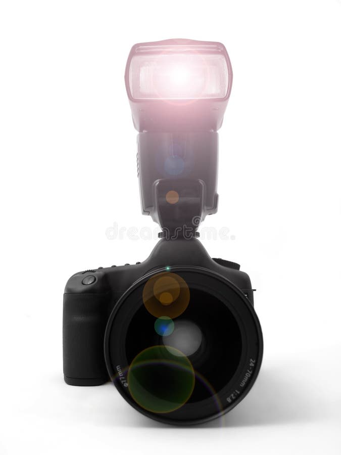 DSLR and flash stock image. Image of flare, paparazzi - 17677903