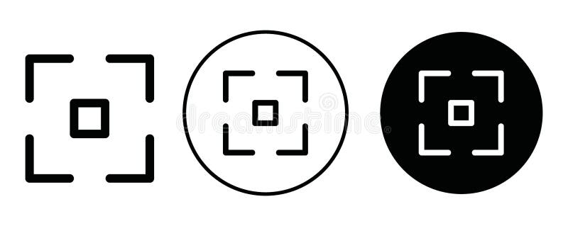 Camera Focus Frame Outline Icon Collection or Set. Camera Focus Frame ...