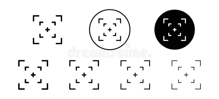 Camera Focus Frame Vector Icon Set Collection. Camera Focus Frame ...