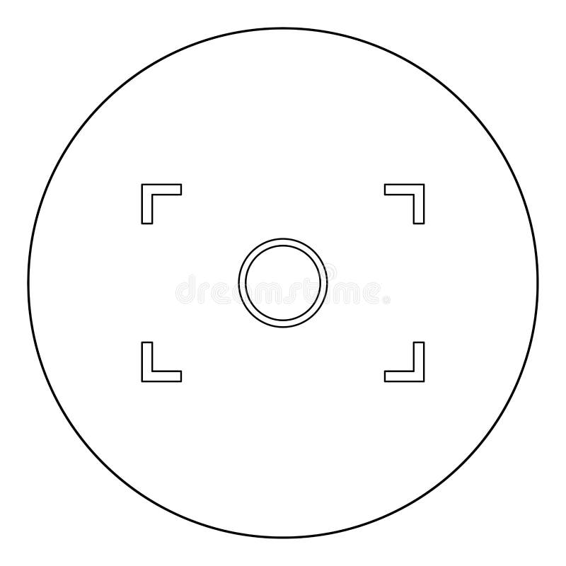 Camera with Focus of Lens Concept Icon Outline Black Color Vector ...