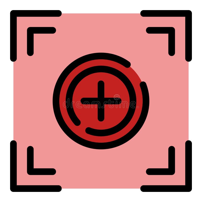 Camera Focus Icon Color Outline Vector Stock Vector - Illustration of ...