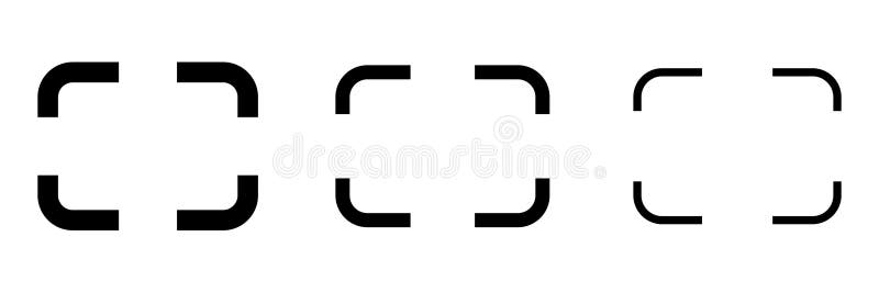 Camera Focus Icon Set Vector on White Background. Camera Focus Symbol ...