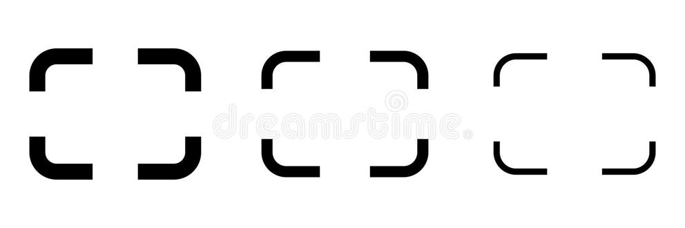 Camera Focus Icon Set Vector on White Background. Camera Focus Symbol ...
