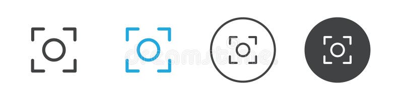 Camera Focus Icon Vector Logo Outline Stock Vector - Illustration of ...