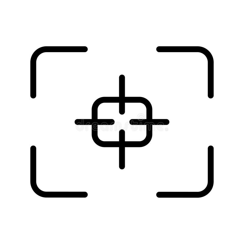 Camera focus point icon stock vector. Illustration of symbol - 225662785