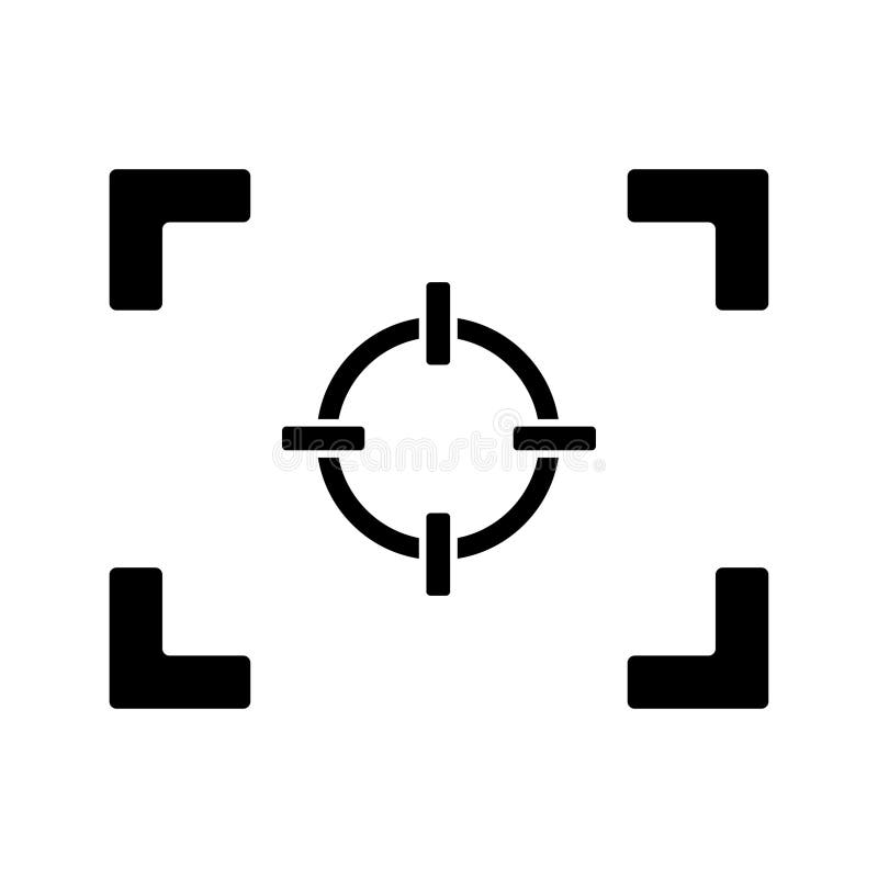 Camera Focus Point Icon in Outline Style Stock Vector - Illustration of ...