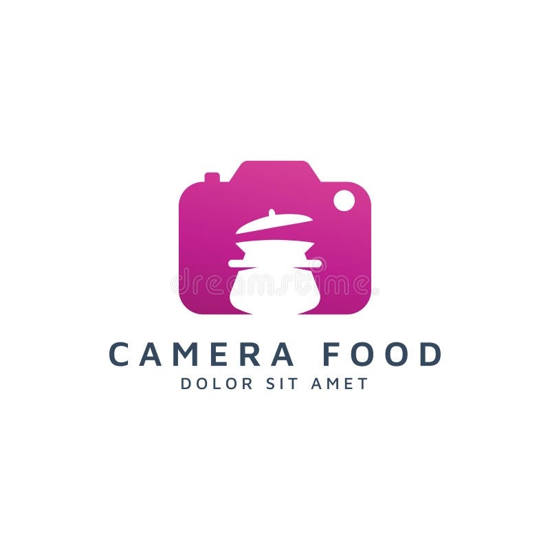 Camera Food Negative Space Logo Design Stock Vector - Illustration of ...