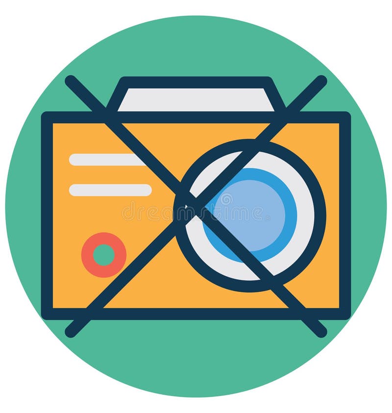 Camera Restriction Or Don`t Use Camera Isolated Vector Icon That Can Be ...