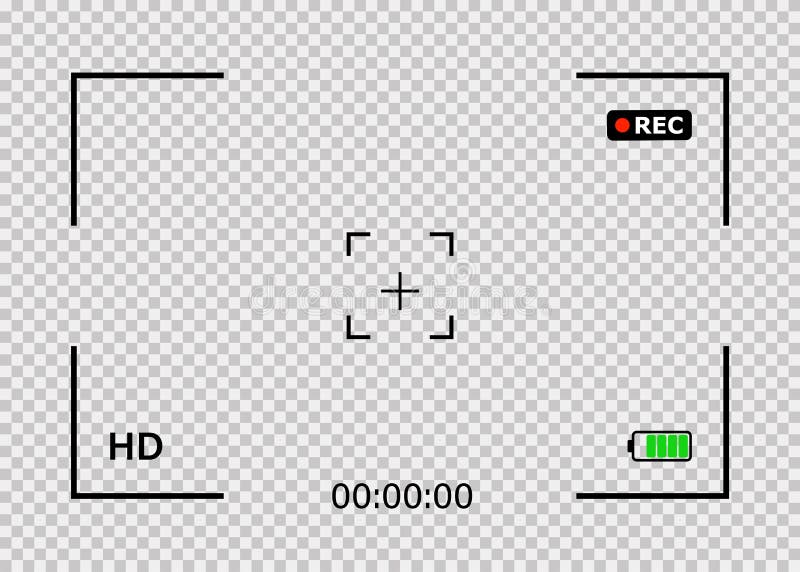 Camera Frame Isolated Vector Template. Viewfinder Screen of Video ... Camera Frame Isolated Vector Template. Viewfinder Screen of Video ...