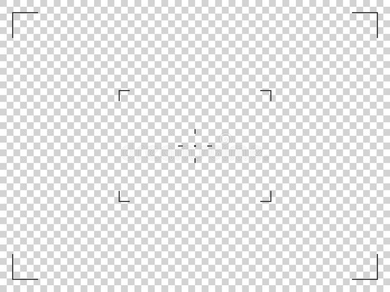 Camera Frame Viewfinder Grid with Cross Target. Video Camera Recorder ...