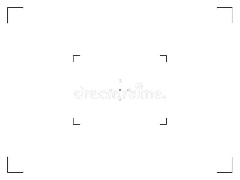 Camera Frame Viewfinder Grid with Cross Target. Video Camera Recorder ...