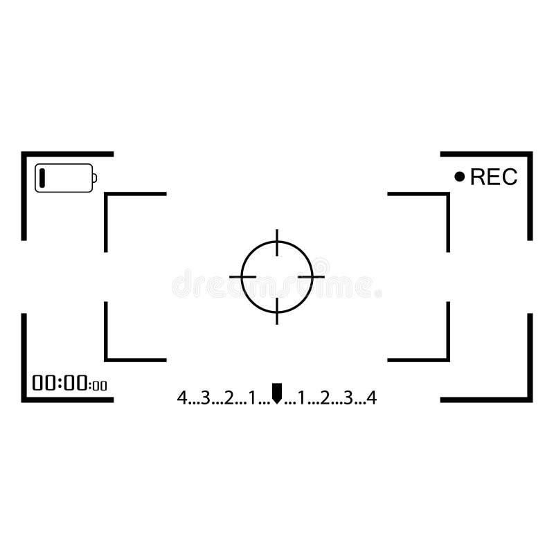 Camera Frame Viewfinder Screen Vector Video Recorder Digital Display ...