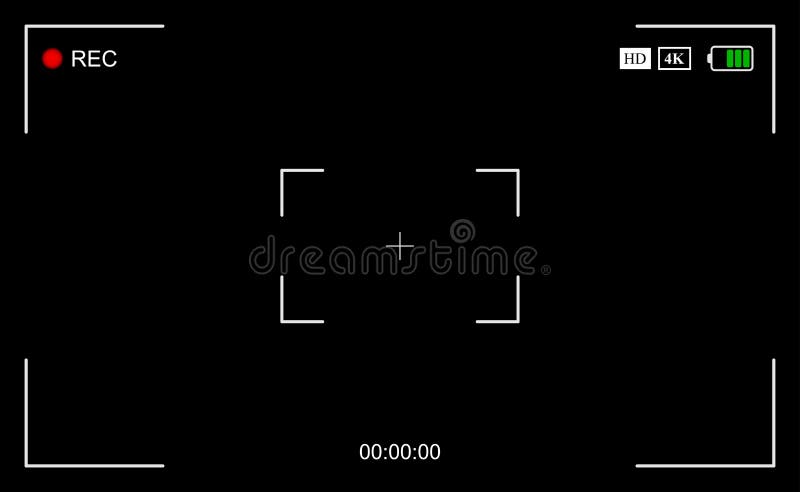 Camera Frame Viewfinder Screen of Vido Recorder, Recording Video Screen ...