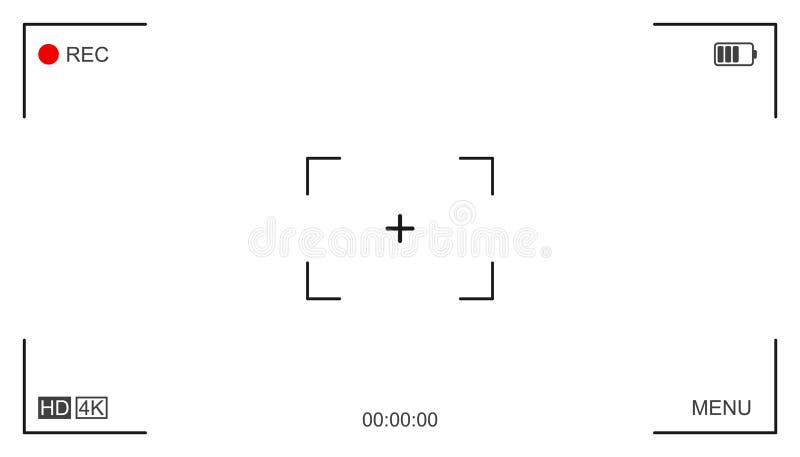 Camera Frame Viewfinder Screen of Video Recorder, Recording Video ...