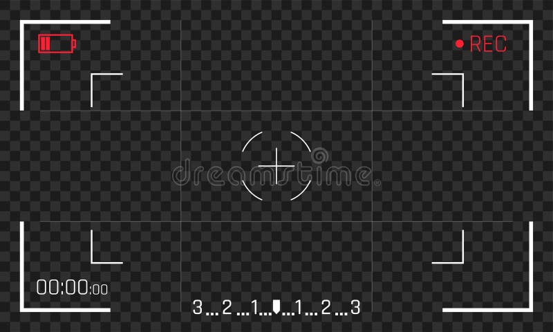 Camera Frame Viewfinder Screen Vector Video Recorder Digital Display on ...