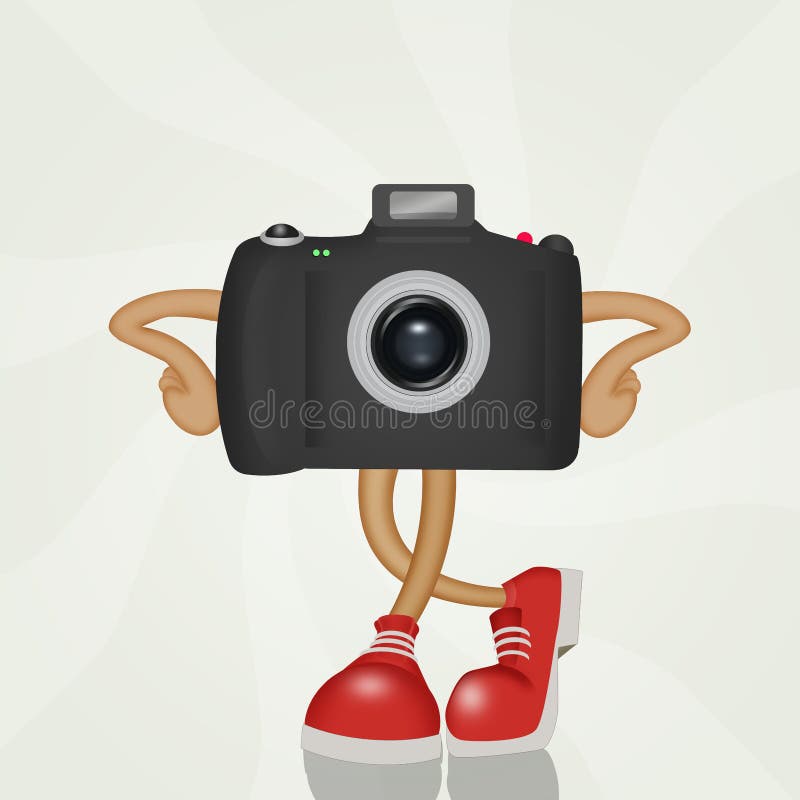 Camera cartoon stock illustration. Illustration of cartoon - 61353697