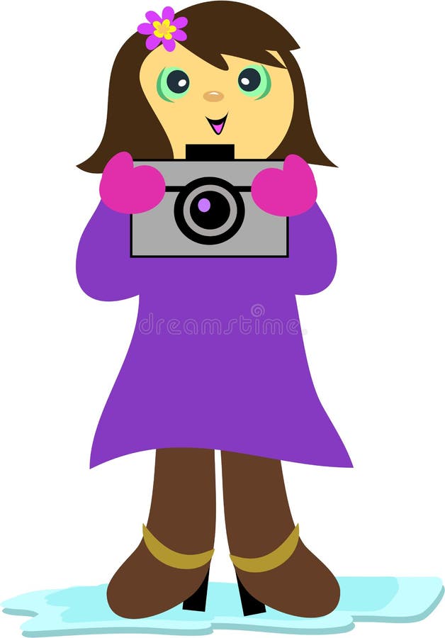 Camera Cartoon Girl Stock Illustrations – 9,420 Camera Cartoon Girl ...
